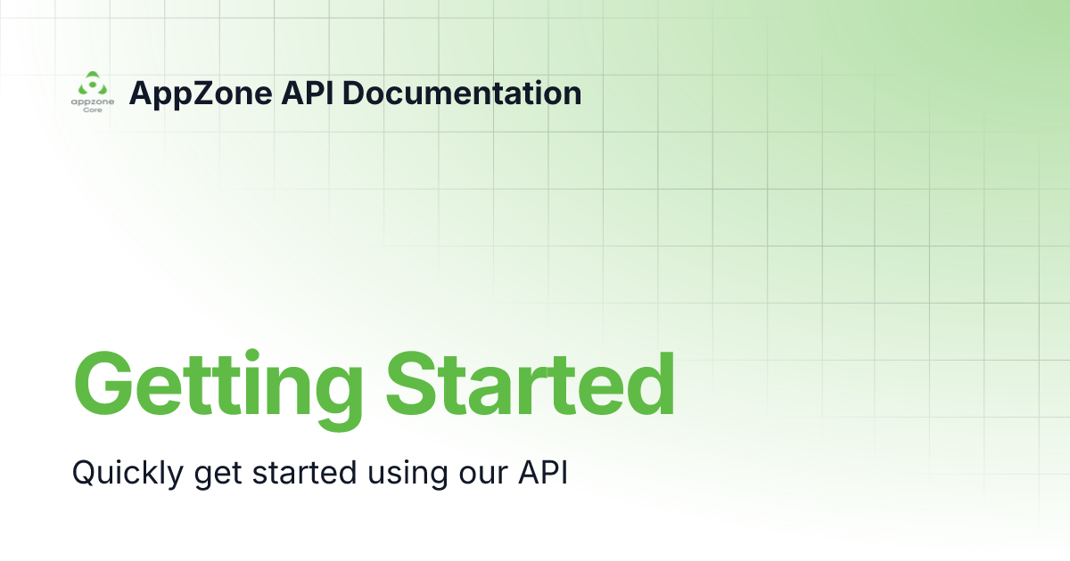 Getting Started | AppZone API Documentation